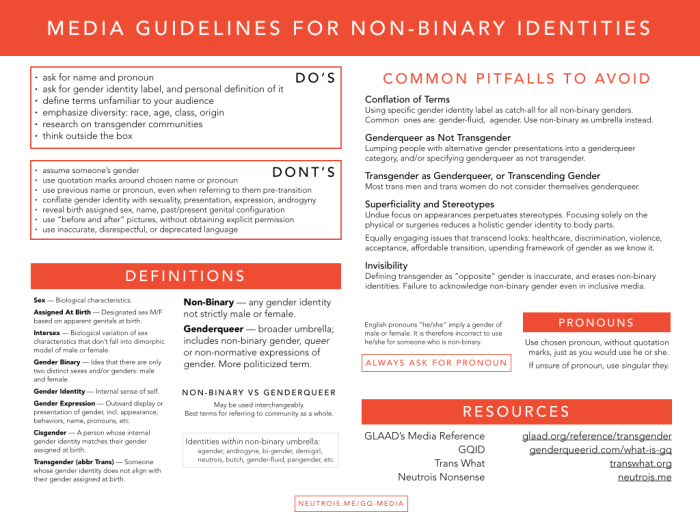 Media Guidelines For Non-Binary Identities (PDF) – genderqueer.me